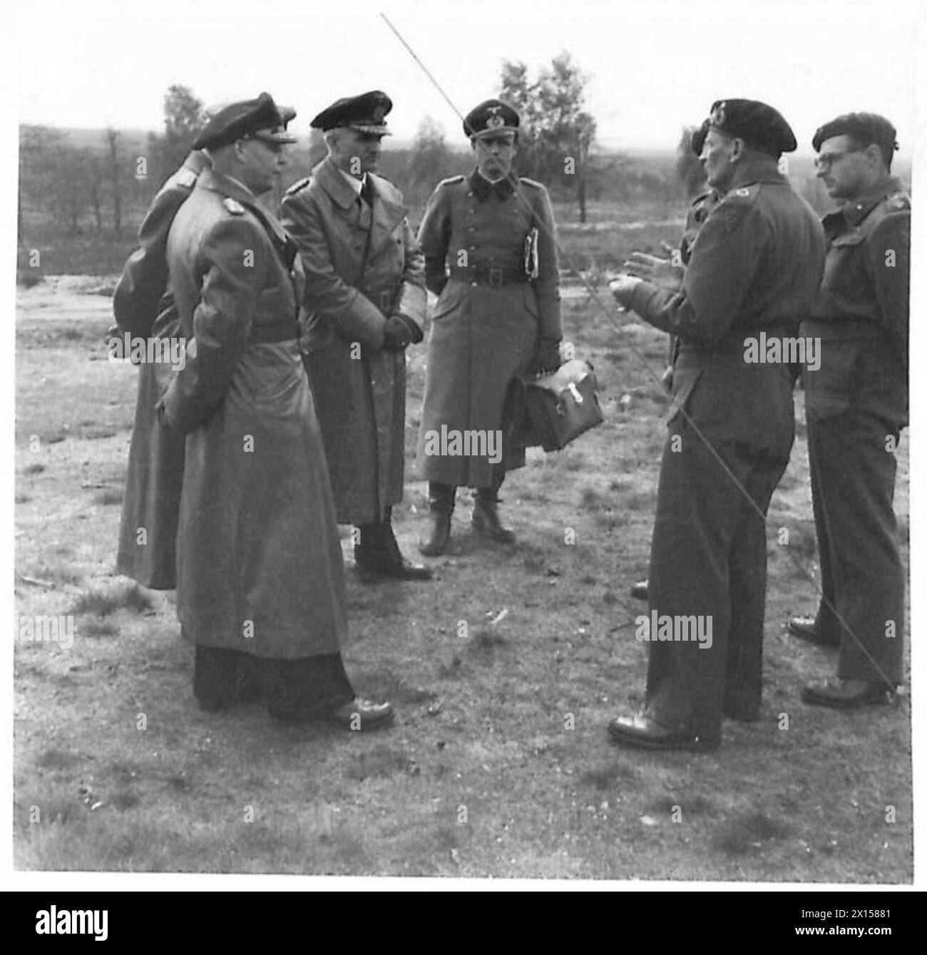 GERMANS ASK FOR PEACE TERMS - Field Marshal Sir Bernard Montgomery with ...