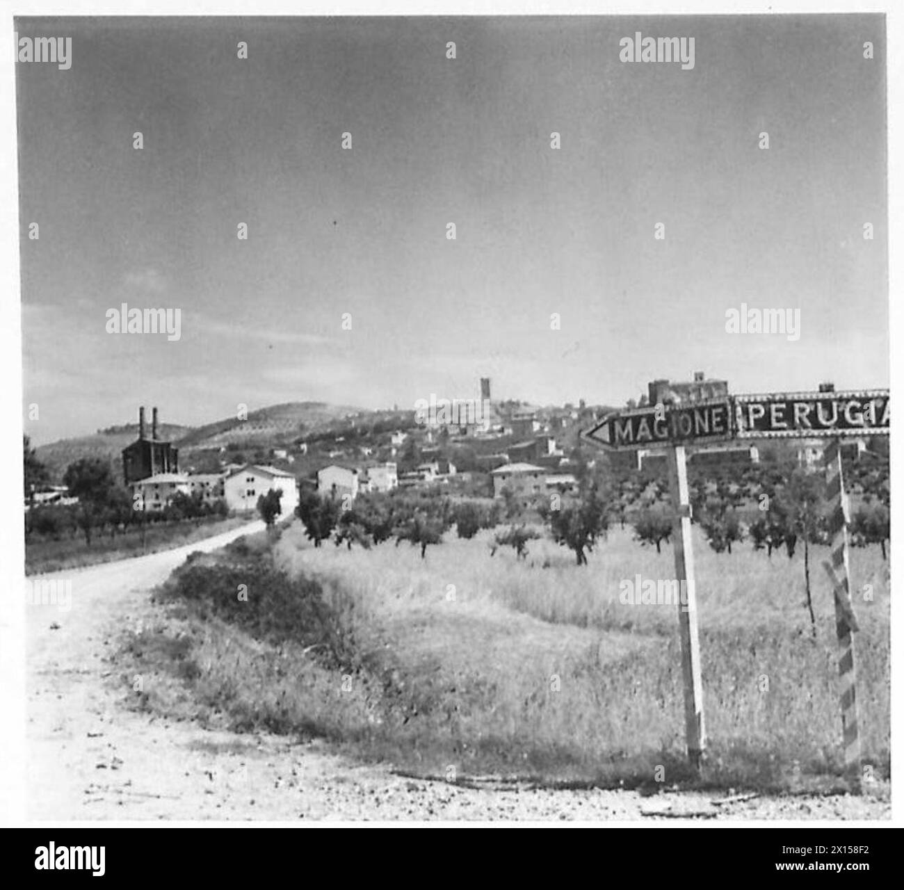 The town of Magione is captured by the British Eighth Army during the ...