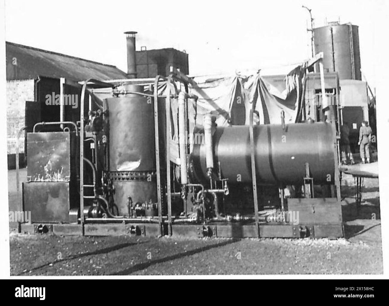 Boiler platform sections and control equipment used by the British Army ...