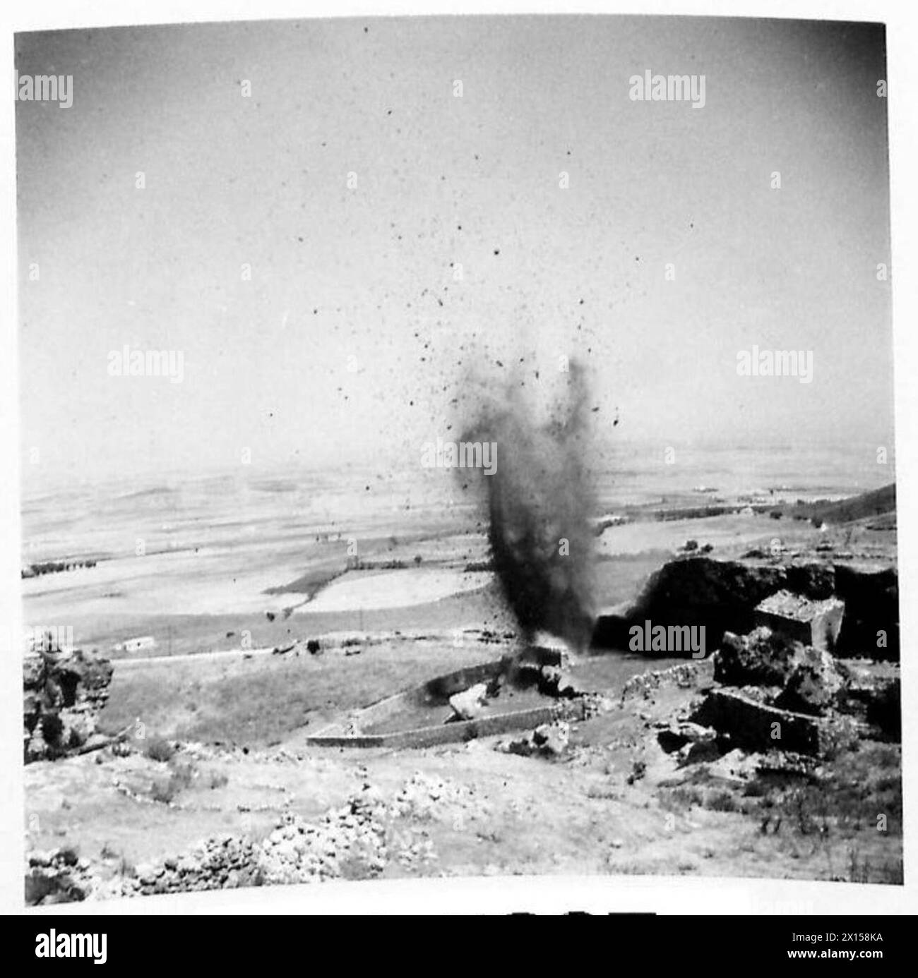 CANADIAN MINERS ASSIST 8TH ARMY PUSH IN SICILY - A general view of the ...