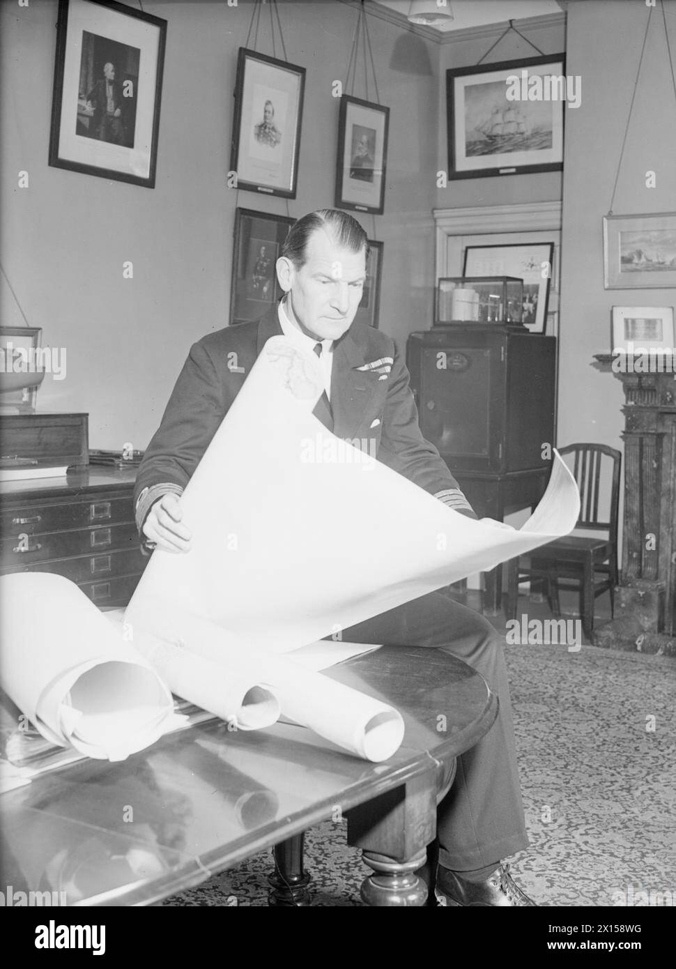 HYDROGRAPHER OF THE NAVY. 2 MAY 1945, ADMIRALTY. CAPTAIN (ACTING REAR ...