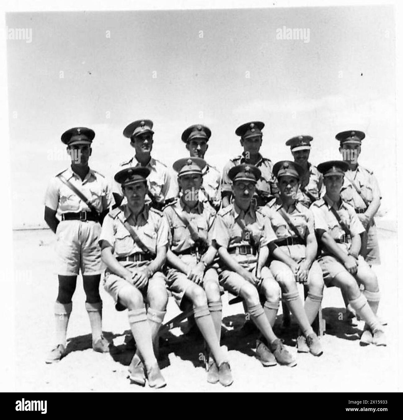 THE GREEK ARMY IN THE MIDDLE EAST - A group of Greek H.Q. staff at the ...