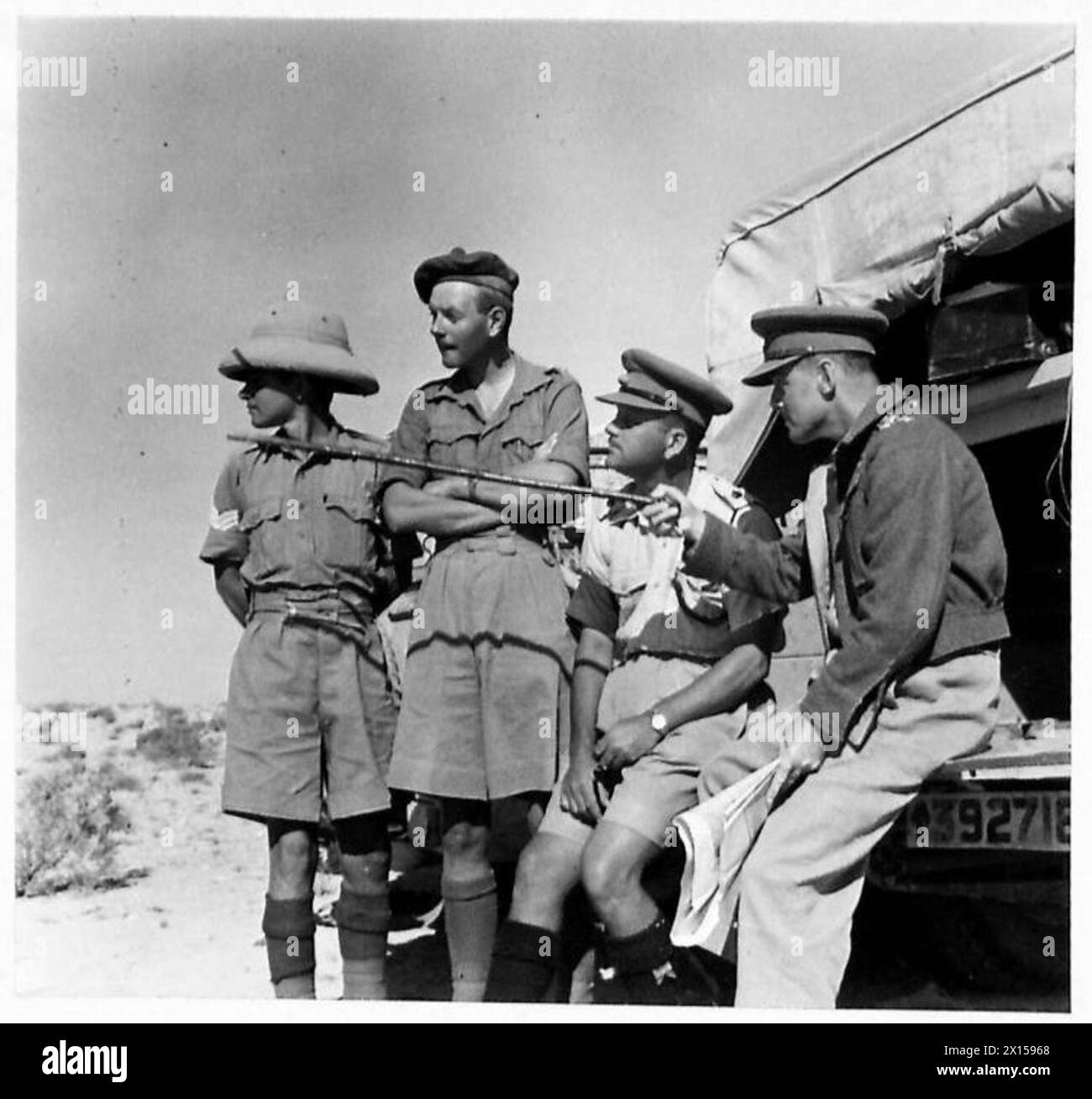 Brigadier R.A. Savory, leading operations in the Western Desert, points ...