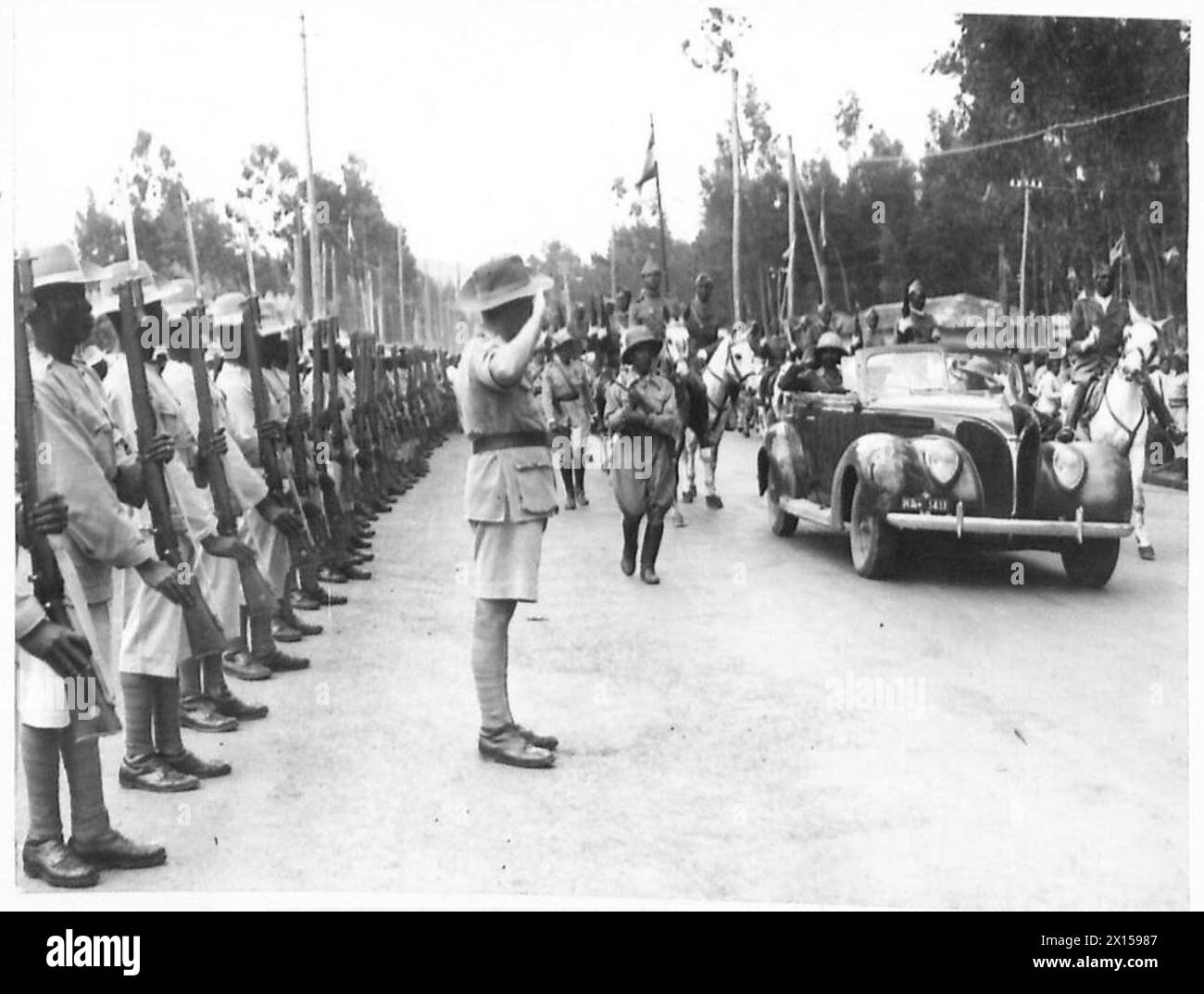 HAILLE SALASSIE ENTERS ADDIS ABABA - The car containing the Emperor ...