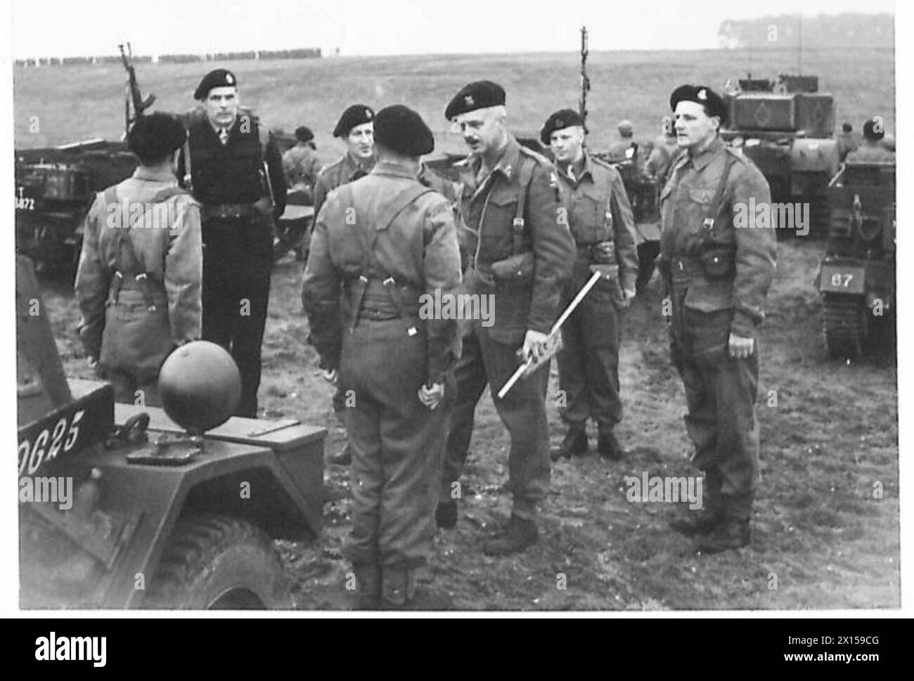 A TANK BRIGADE ON PARADE - Brigadier R.H. Maxwell carrying out his ...