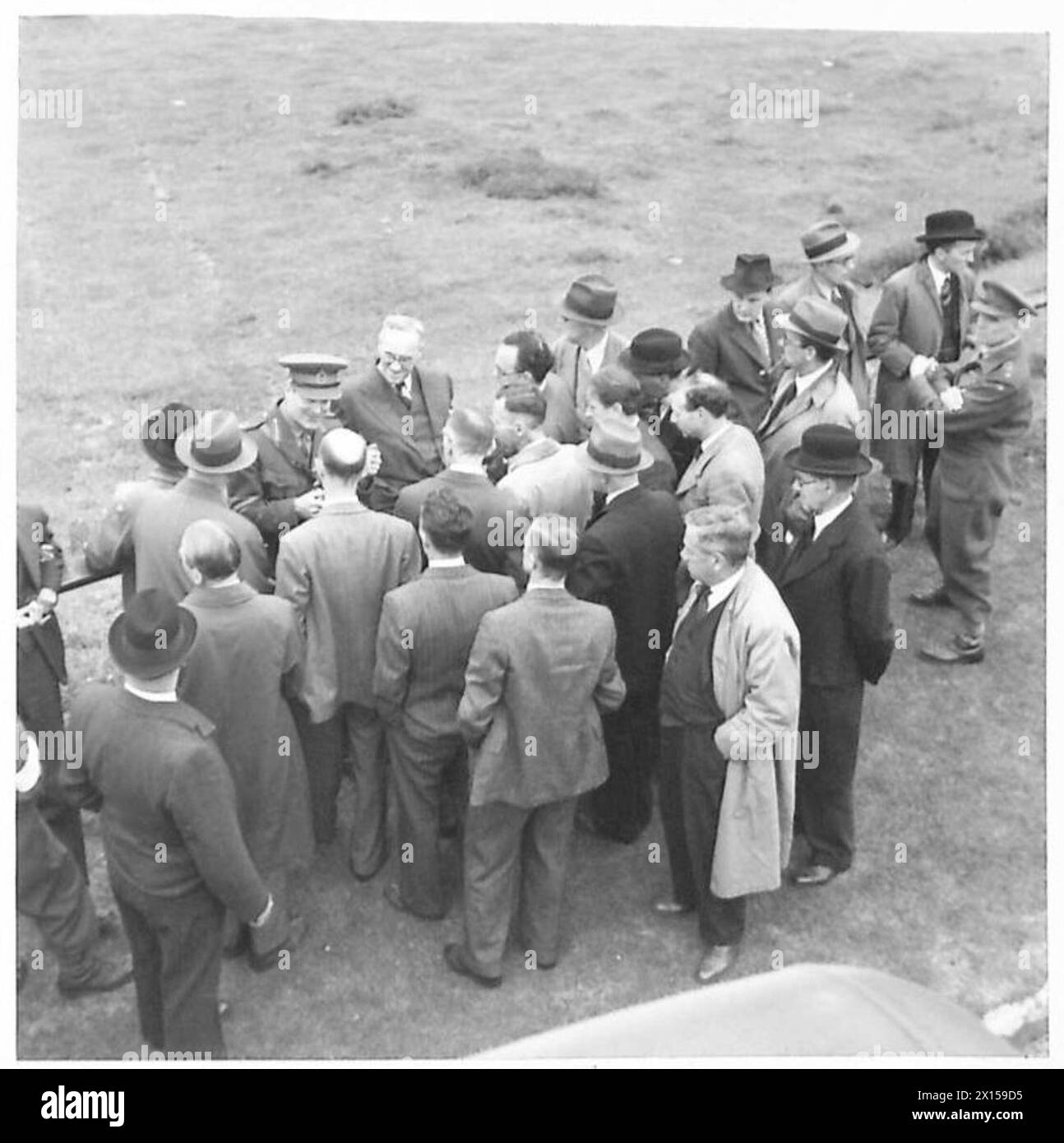 Lt. Gen. Sir Ralph Eastwood, Army Commander, speaks with editors during ...