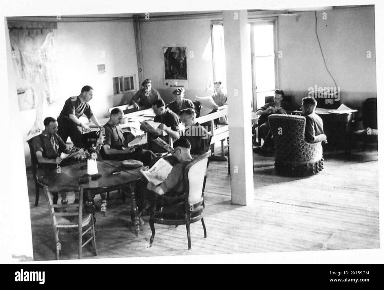(8) CORPS REST CAMP - ORs reading and writing room British Army, 21st ...