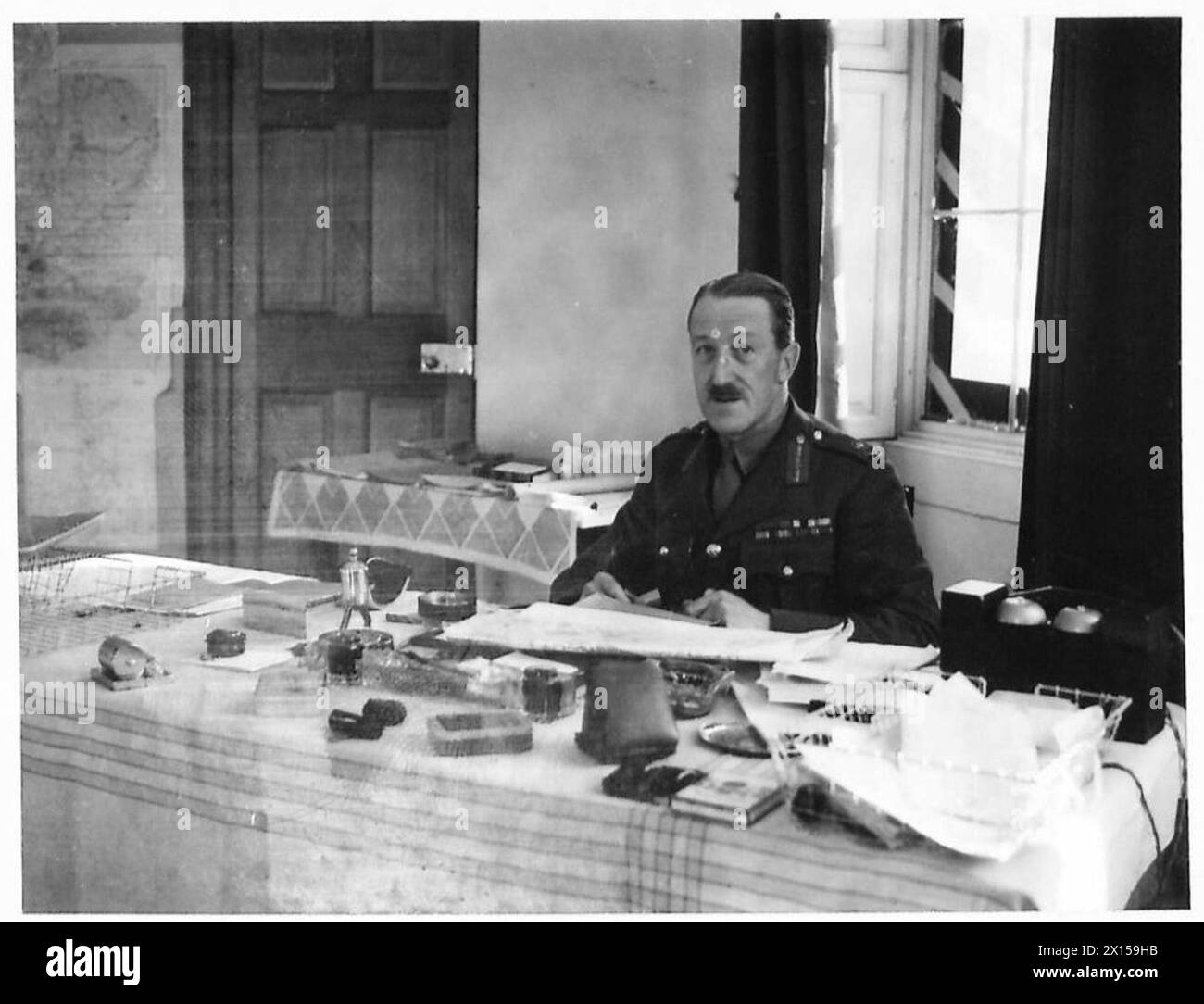 Lieut-General H.R.S. Massey, Corps Commander of 'A' Corps Headquarters ...