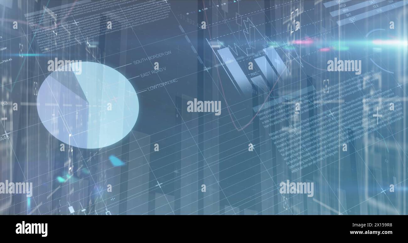 Image of data processing over black background Stock Photo - Alamy