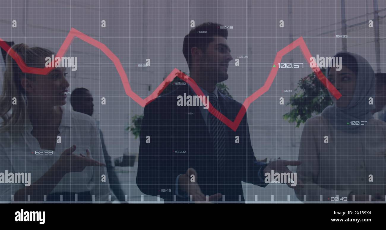 Data visualization animation over people hi-res stock photography and ...
