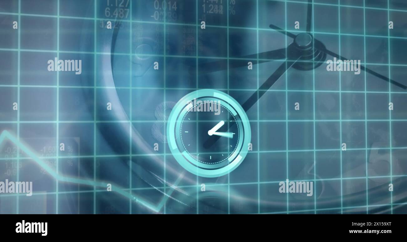 Animation moving clock over light hi-res stock photography and images ...