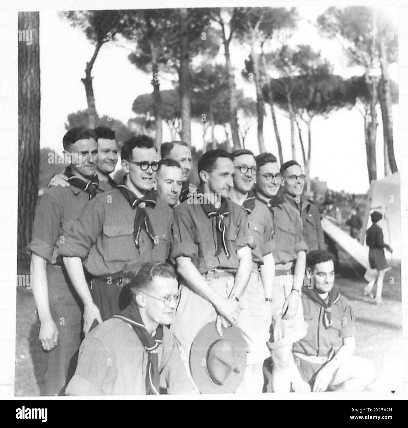 A group of Allied Service Rover Crew members participate in a scout ...