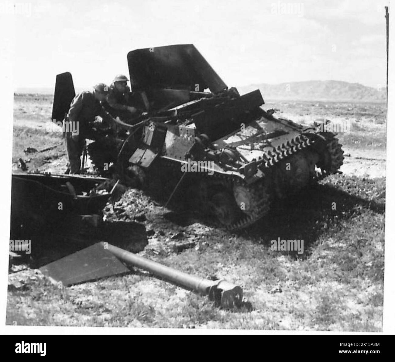 During a joint attack by the First Army, a German 75 mm anti-tank gun ...