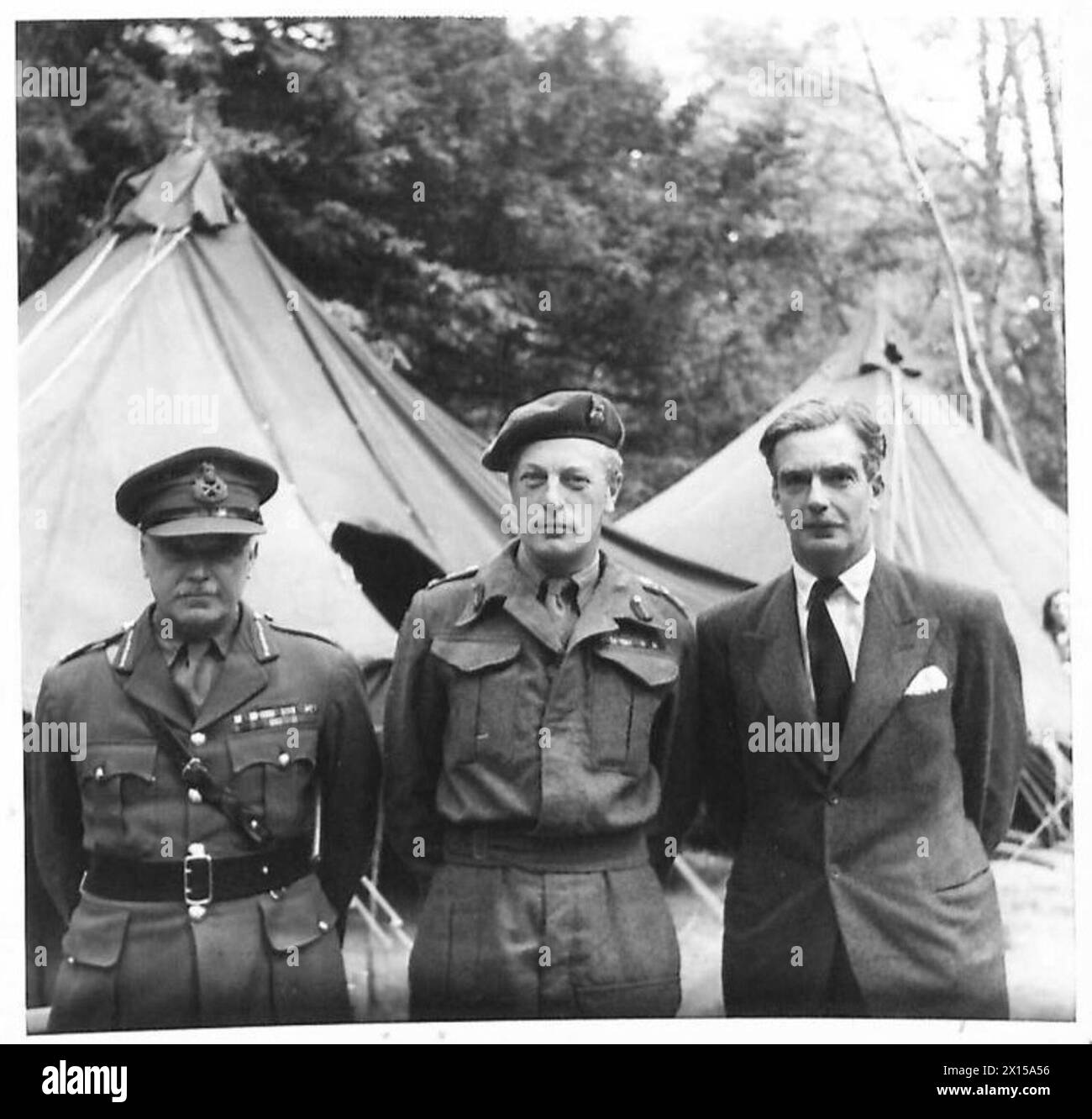 MR. EDEN VISITS A BRIGADE H.Q. - Left to right - Lieutenant General W.D ...