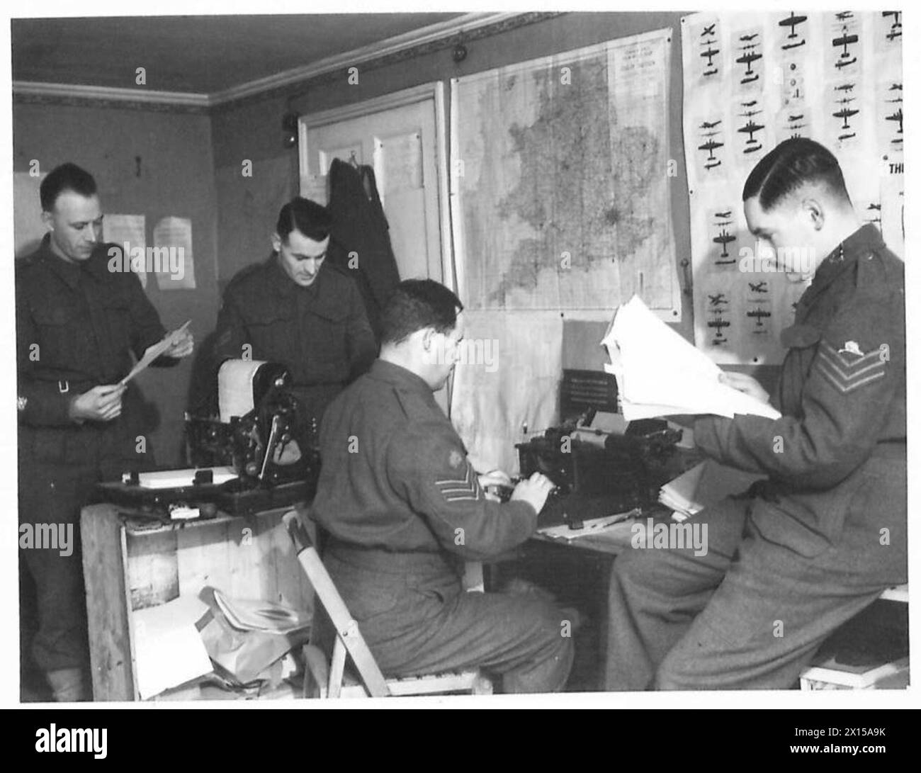 PERSONNEL OF A CORPS H.Q. - R. A. Chief clerk's office British Army ...