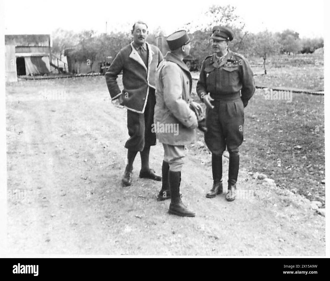 General Alexander visits the 8th Army Tactical Headquarters, engaging ...