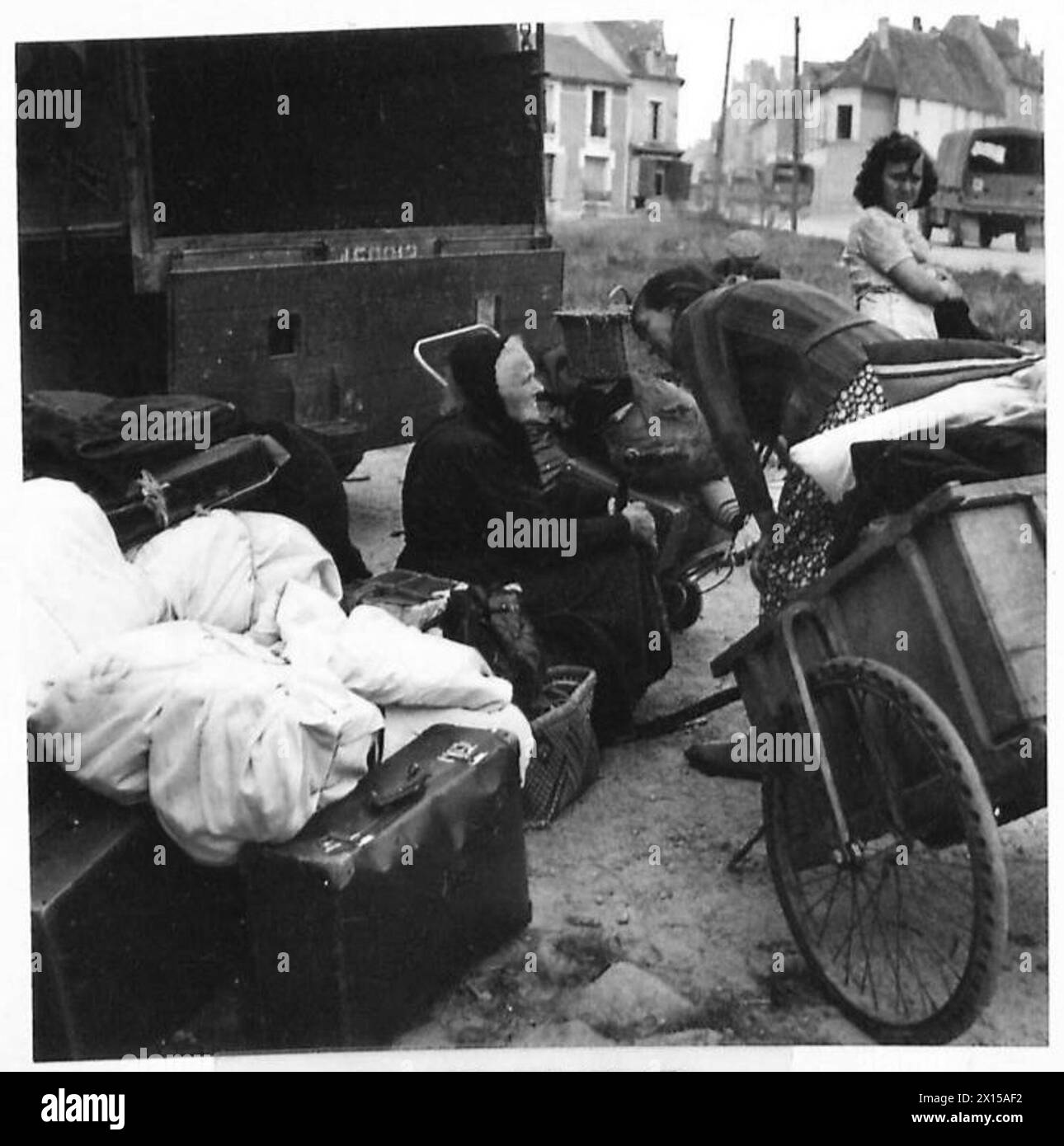 RETURN OF REFUGEES AND TYPHOONS SHOOT UP GERMAN MOTORISED AND HORSE ...