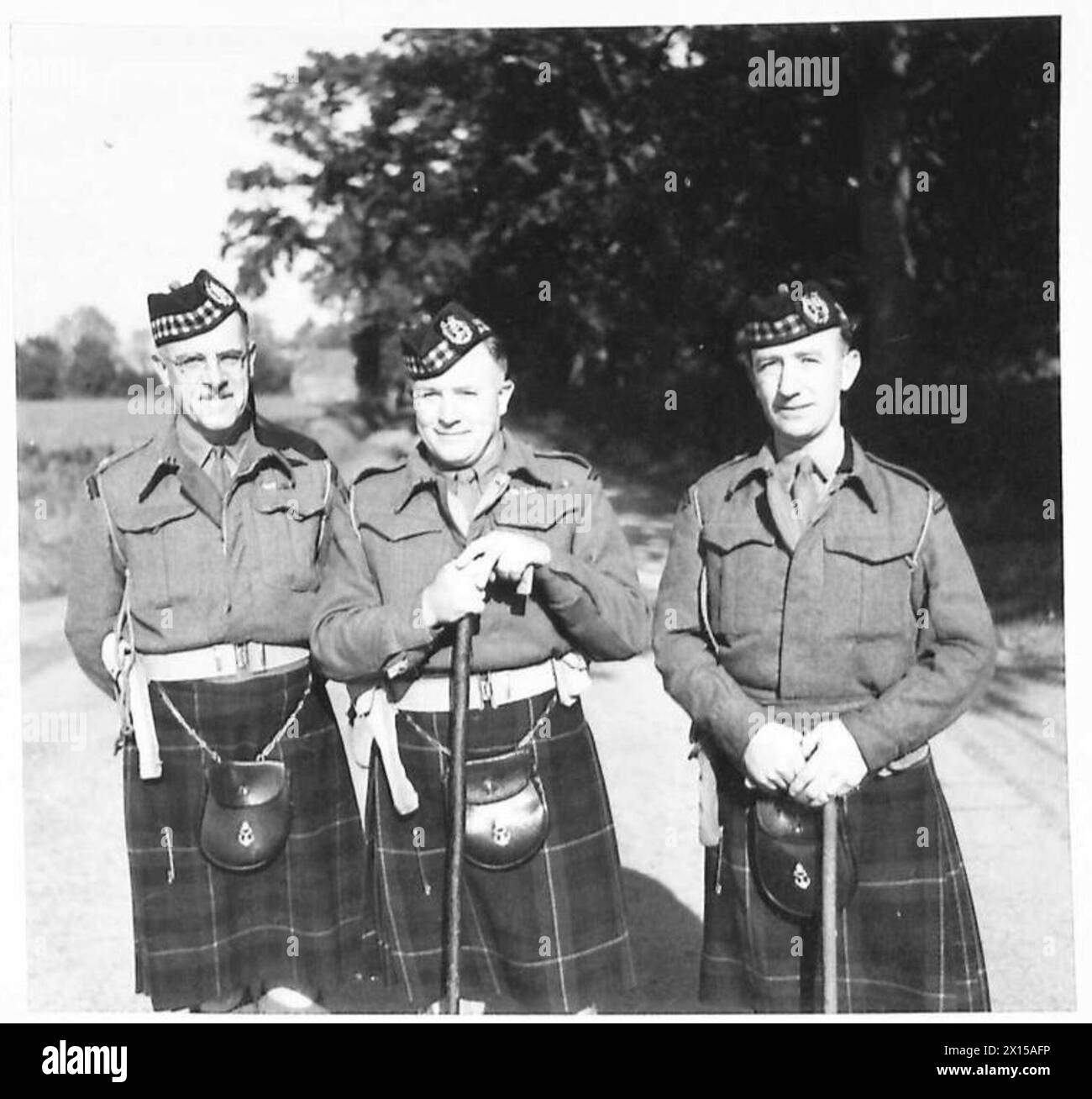 H.R.H. the Duke of Gloucester visits his regiment, meeting Major Sf ...