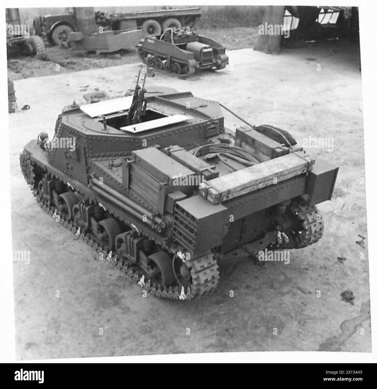 British Army General Grant tanks are displayed, showing roof-mounted ...