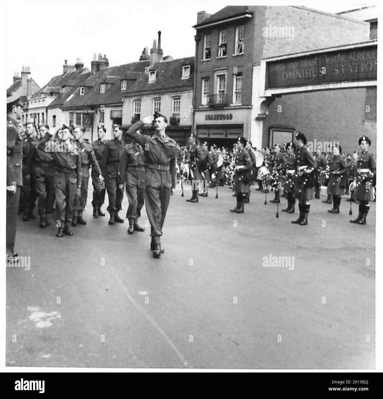 CEREMONIAL CHURCH PARADE - Lt.Gen. H.C. Loyd takes the salute from the ...