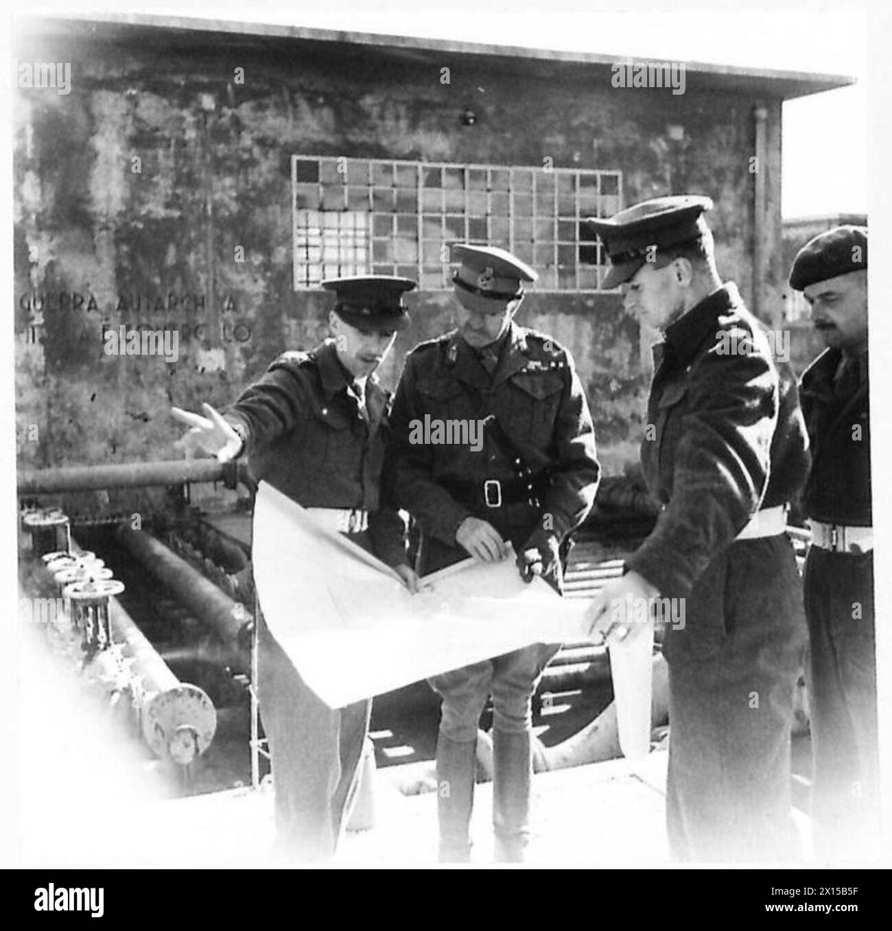 Field Marshal Alexander and officers of the 311 Bulk Petrol Supply ...