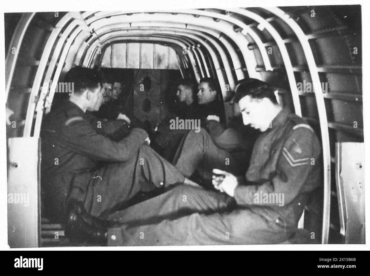 Recruits train in a mock airplane fuselage at a British Army training ...