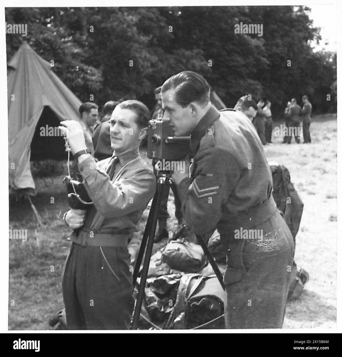 THE ARMY FILM UNIT AT PINEWOOD - An army Captain (in shirt sleeves) who ...