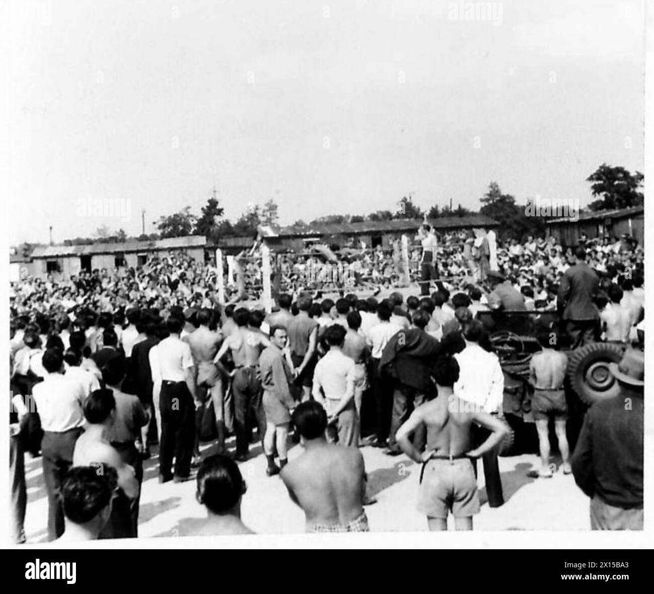 ITALIAN DISPLACED PERSONS - One of the many sports in the camp is ...