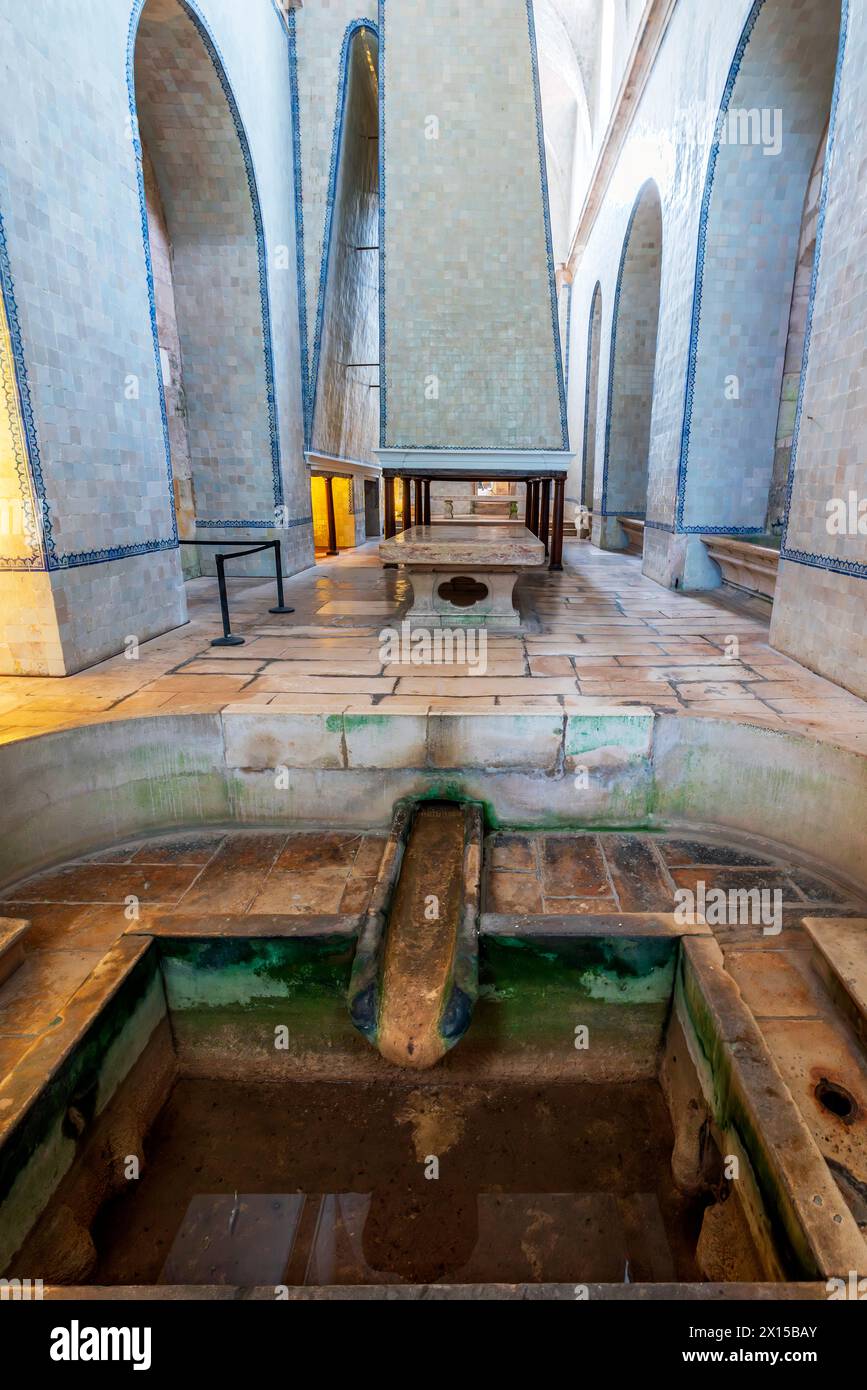 The monastery’s kitchen and the huge chimney. The Alcobaça Monastery ...