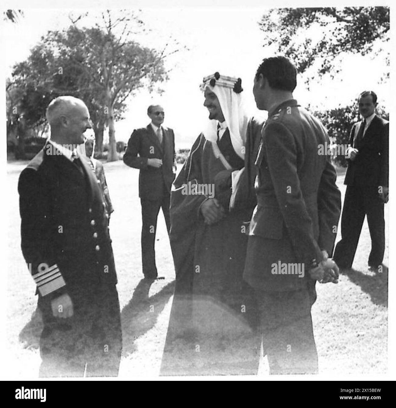 Admiral Cunningham meets HRH Emir Mansur Ibn Saud at the British ...