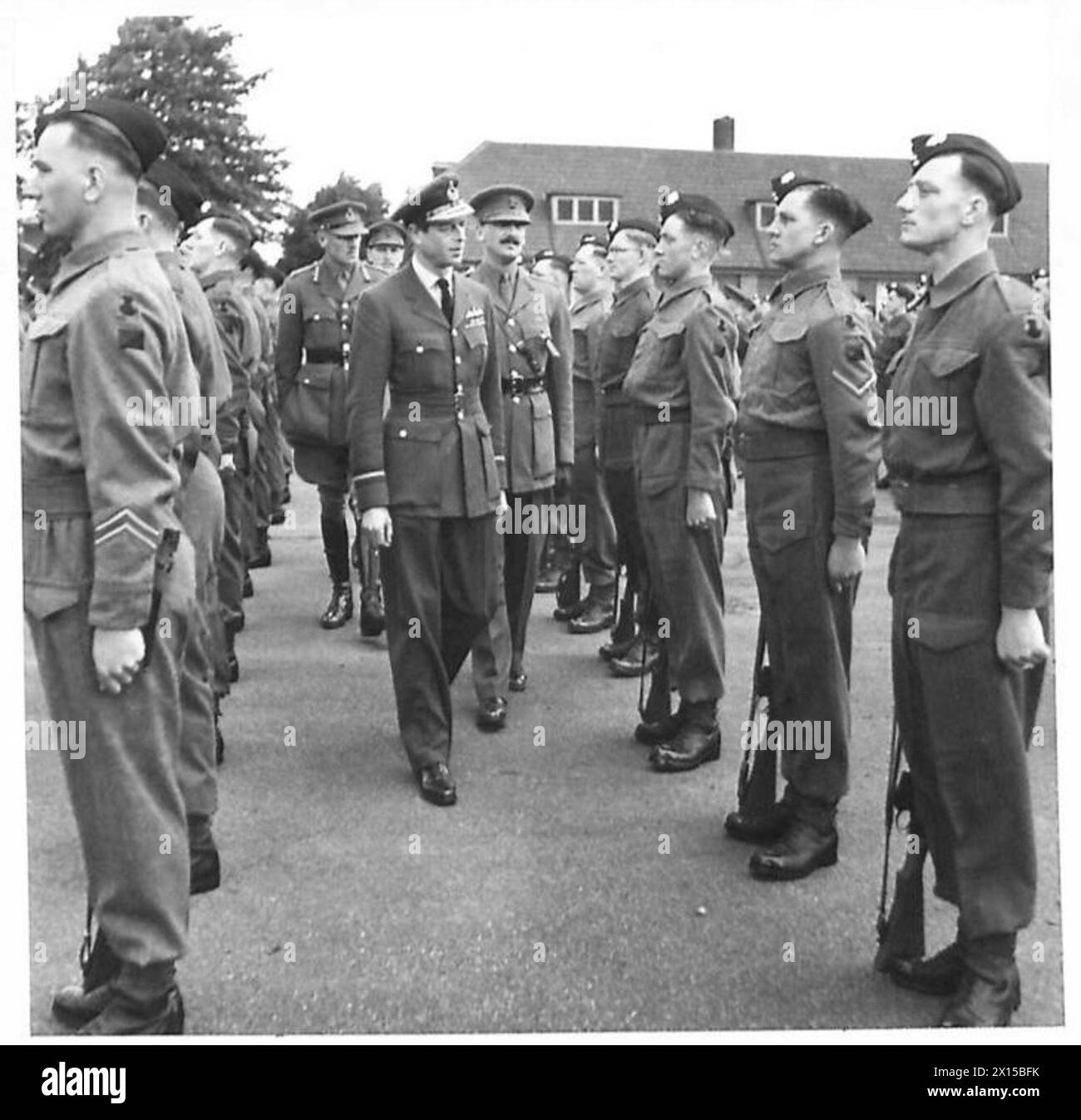 The Duke of Kent inspects Royal Fusiliers during a parade, observing ...
