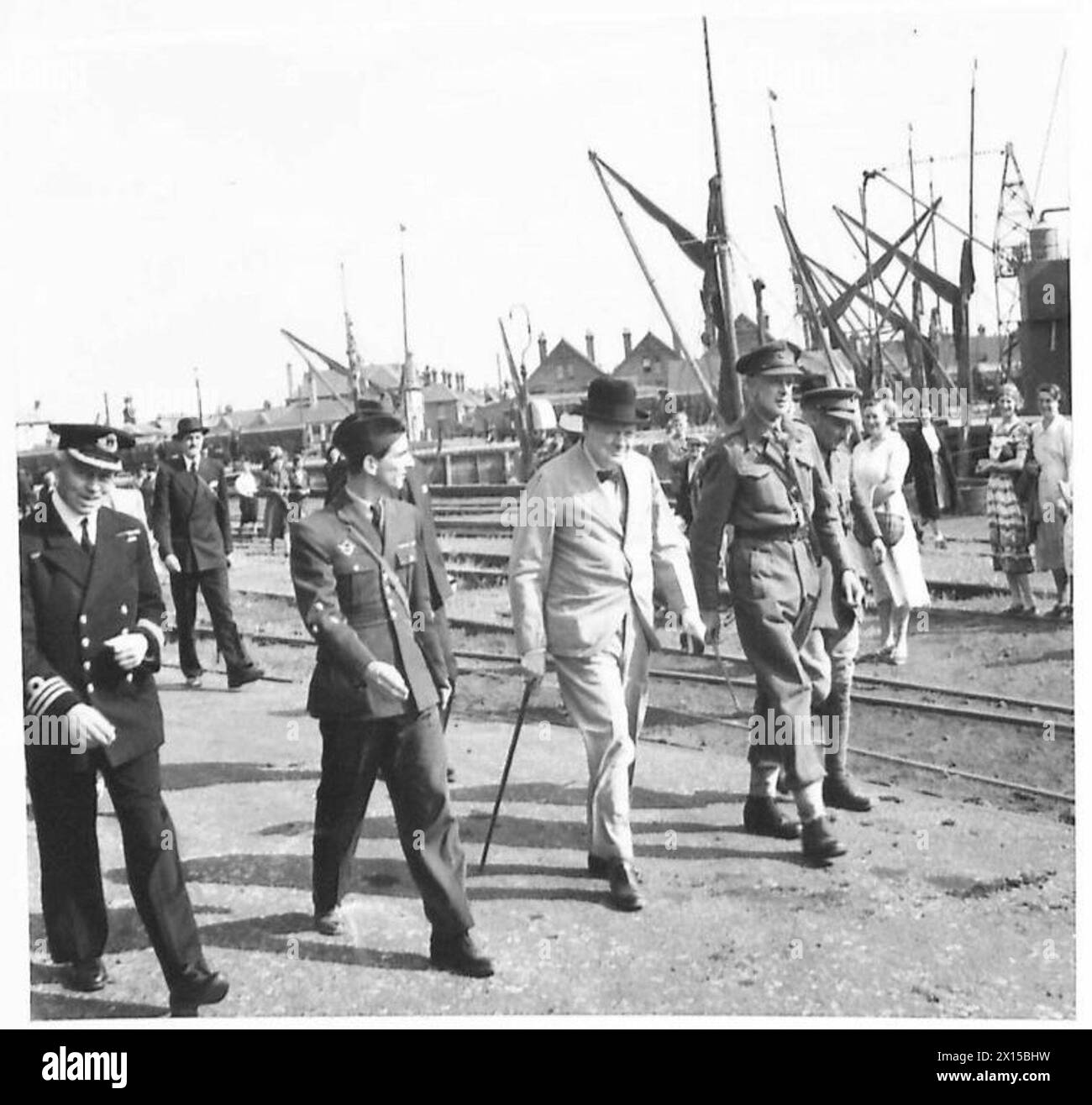 King Peter of Yugoslavia and Winston Churchill inspect Home Guard ...