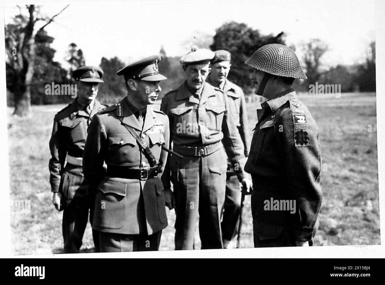 THE KING INSPECTS INVASION TROOPS - H.M. the King inspecting the new ...