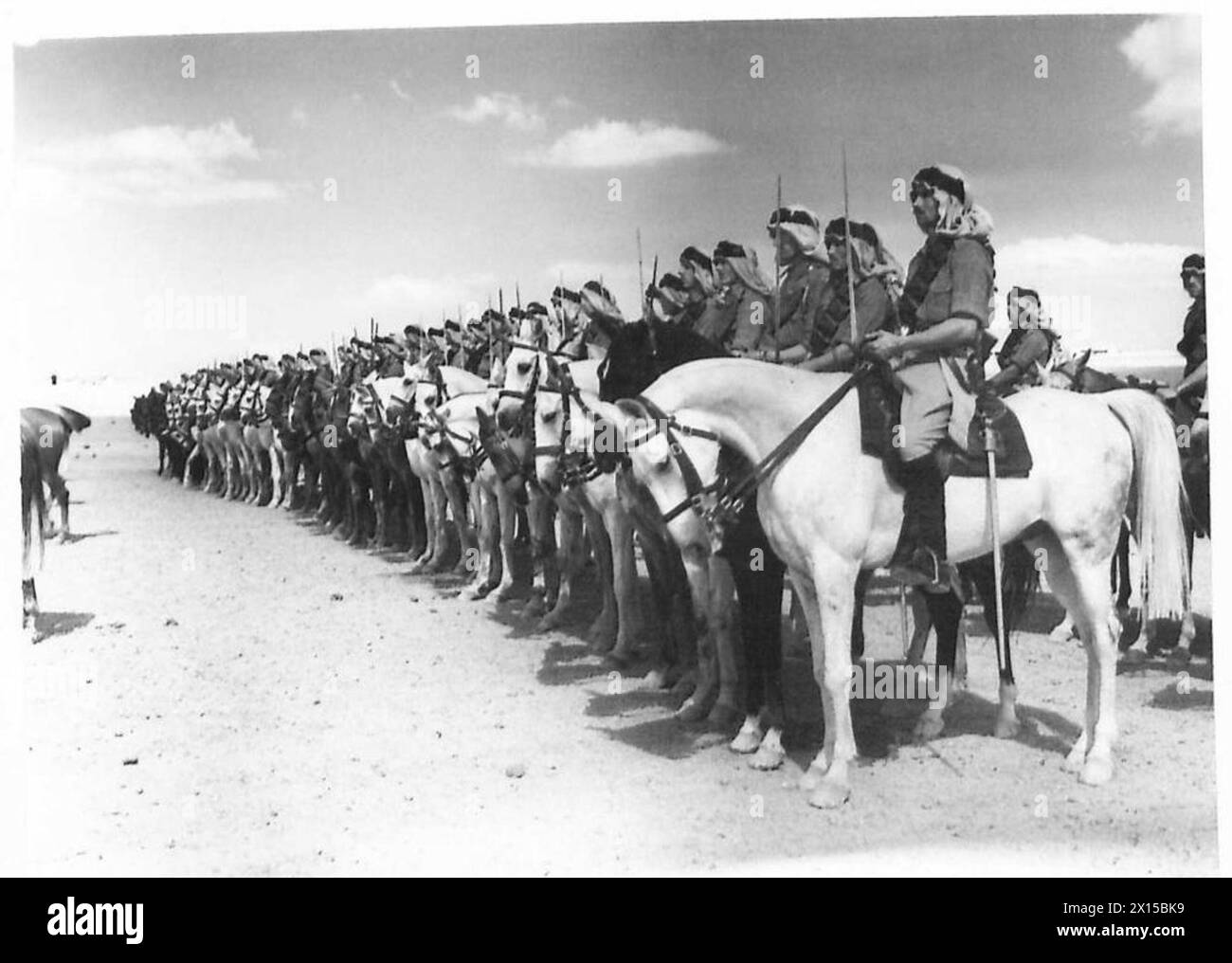 THE TRANSJORDANIA FRONTIER FORCE - A squadron in Drill Order on their ...