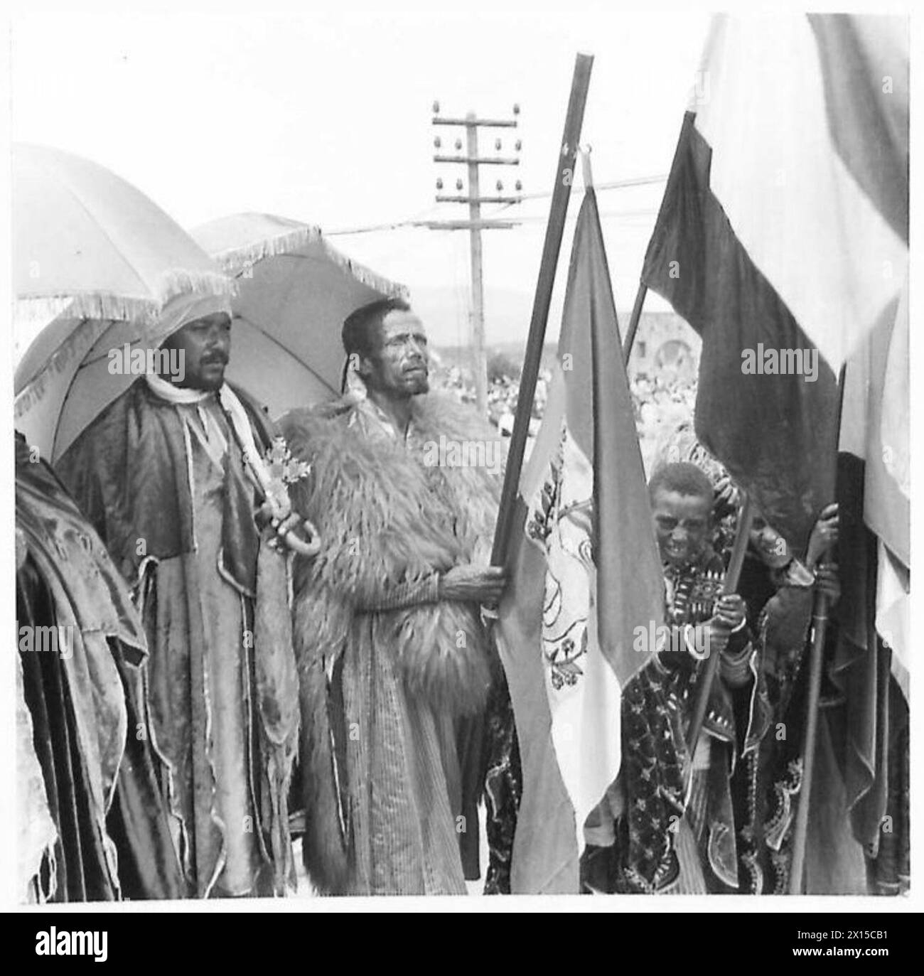 HAILLE SALASSIE ENTERS ADDIS ABABA - Members of the Coptic Church with ...