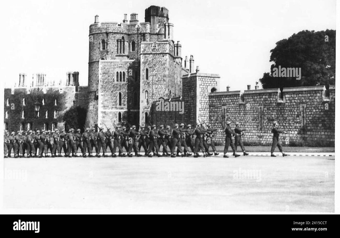 THE CASTLE AT WINDSOR - The Castle Guard which is formed in war-time by ...