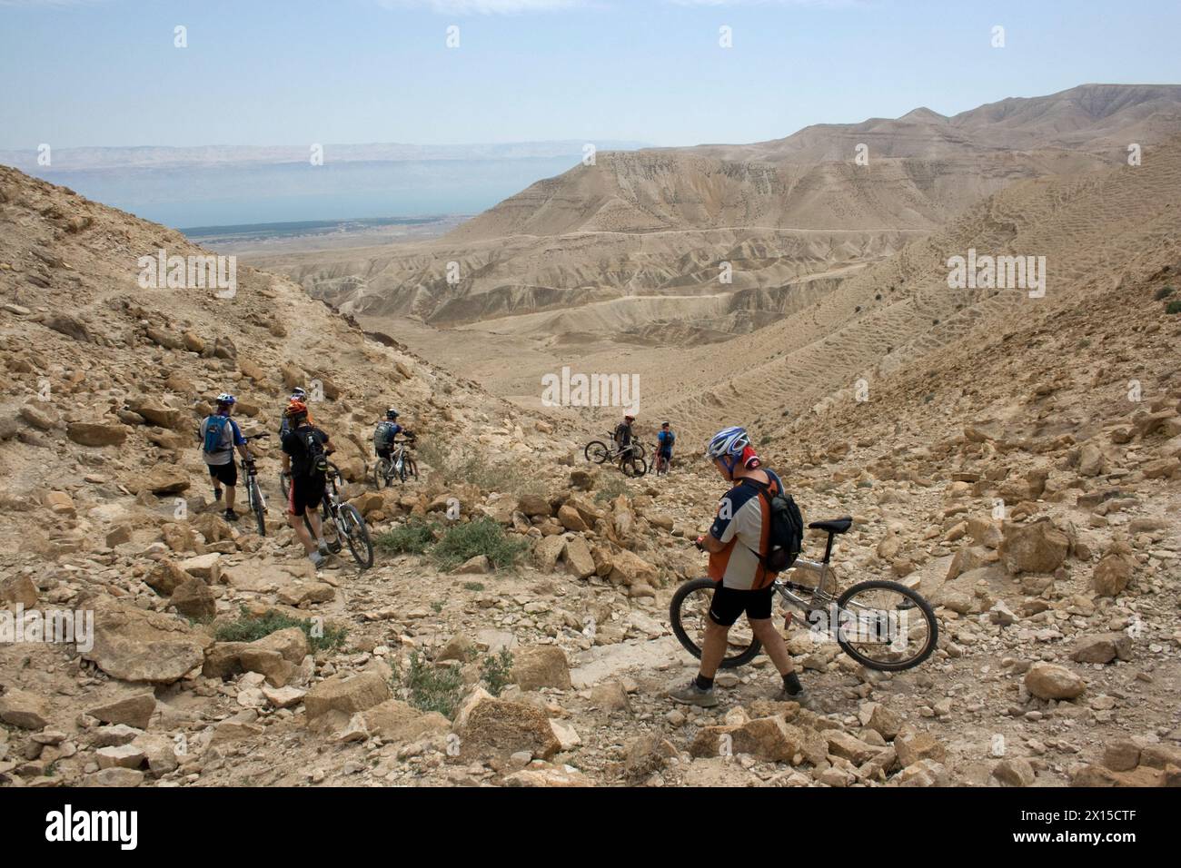Mountain bike trip in the Judean Desert, Israel Stock Photo - Alamy