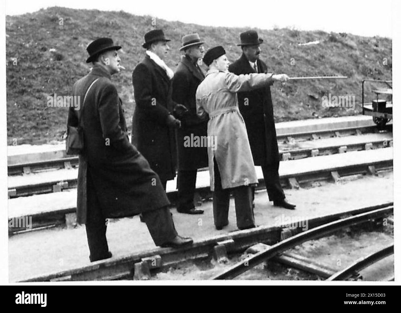 South African parliamentary delegates visit cross-channel guns while a ...
