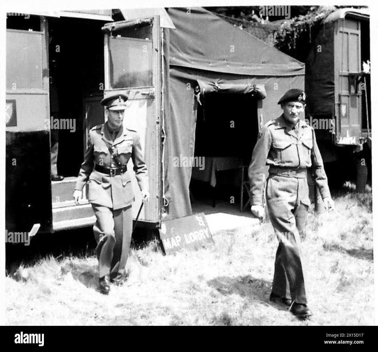 THE KING VISITS GENERAL MONTGOMERY'S H.Q. - The King and General ...