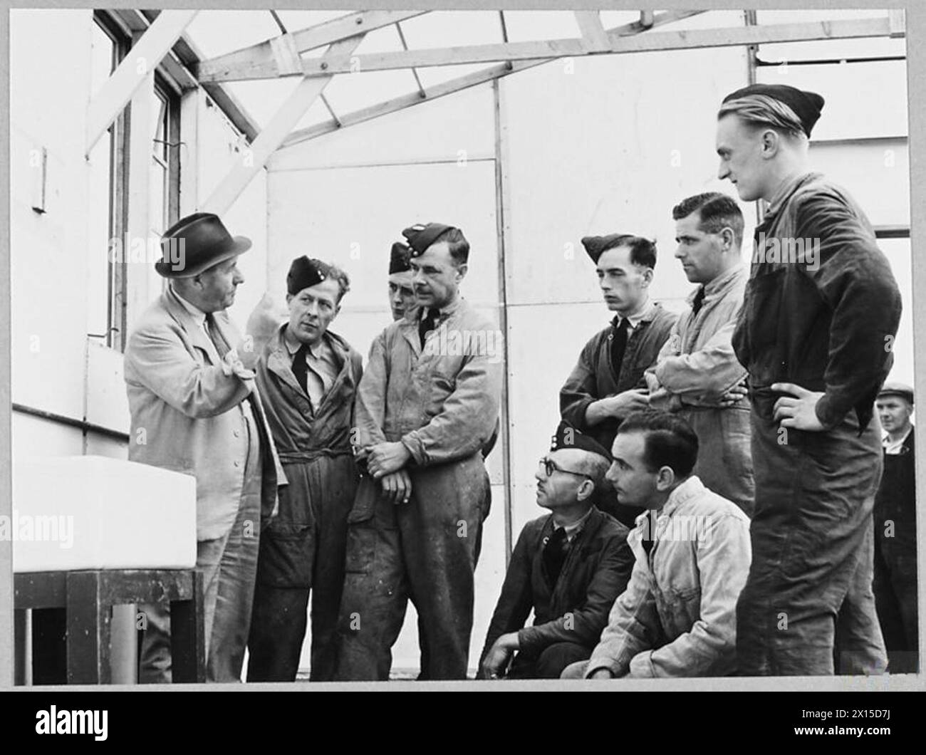 Airmen at RAF Station Carew, Cheriton, Pembrokeshire, construct a ...