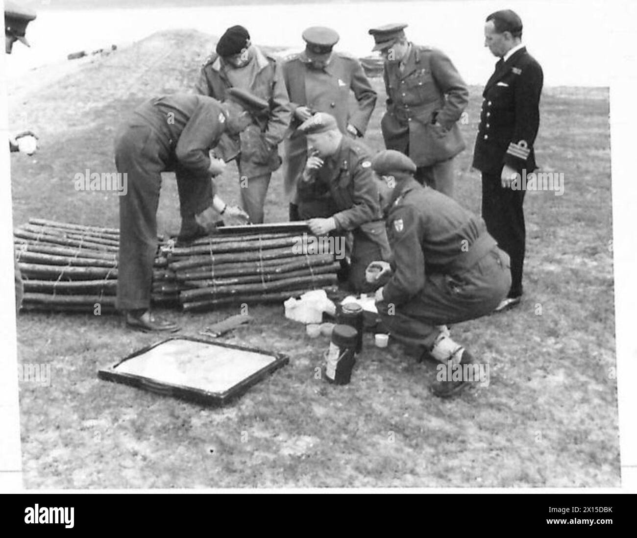 Prime Minister Winston Churchill, Field Marshals Montgomery and Brooke ...