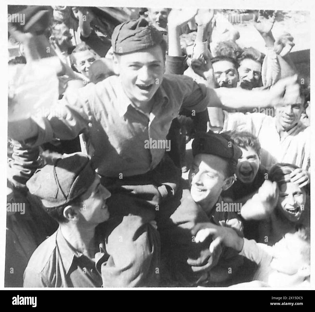 The downfall of Mussolini is announced in Sicily, where Italian ...