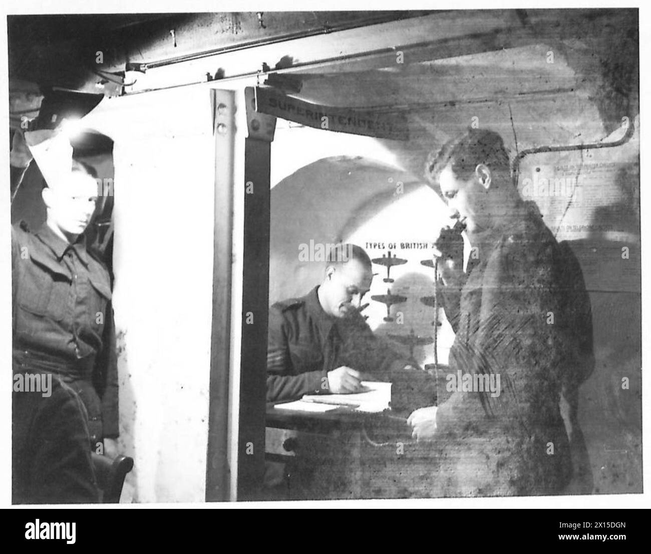 A corner of the signal master's office within A Corps Headquarters ...