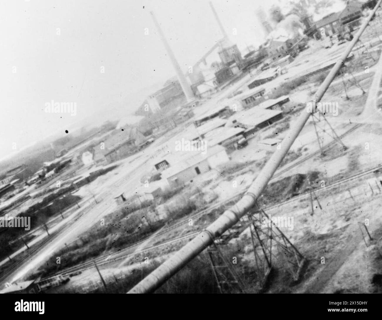 An oblique photograph capturing two Douglas Boston Mark III bombers of ...