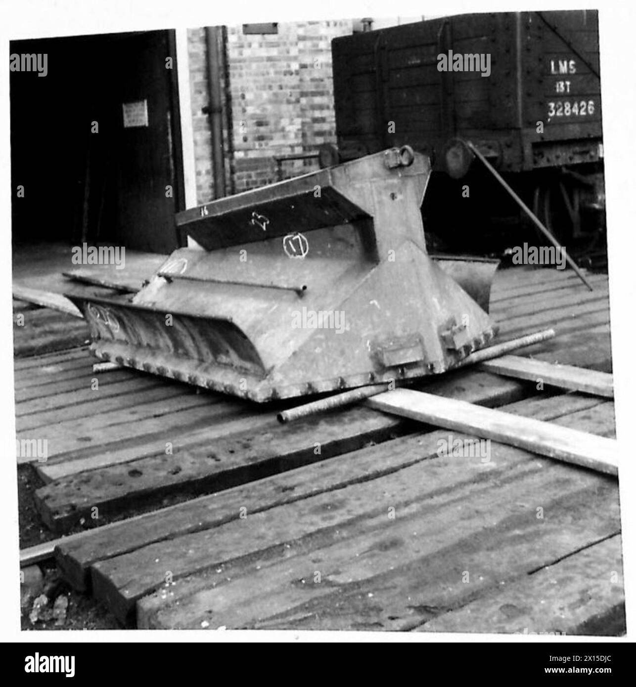 BEACH ARMOURED RECOVERY VEHICLE - The main engine covering which ...