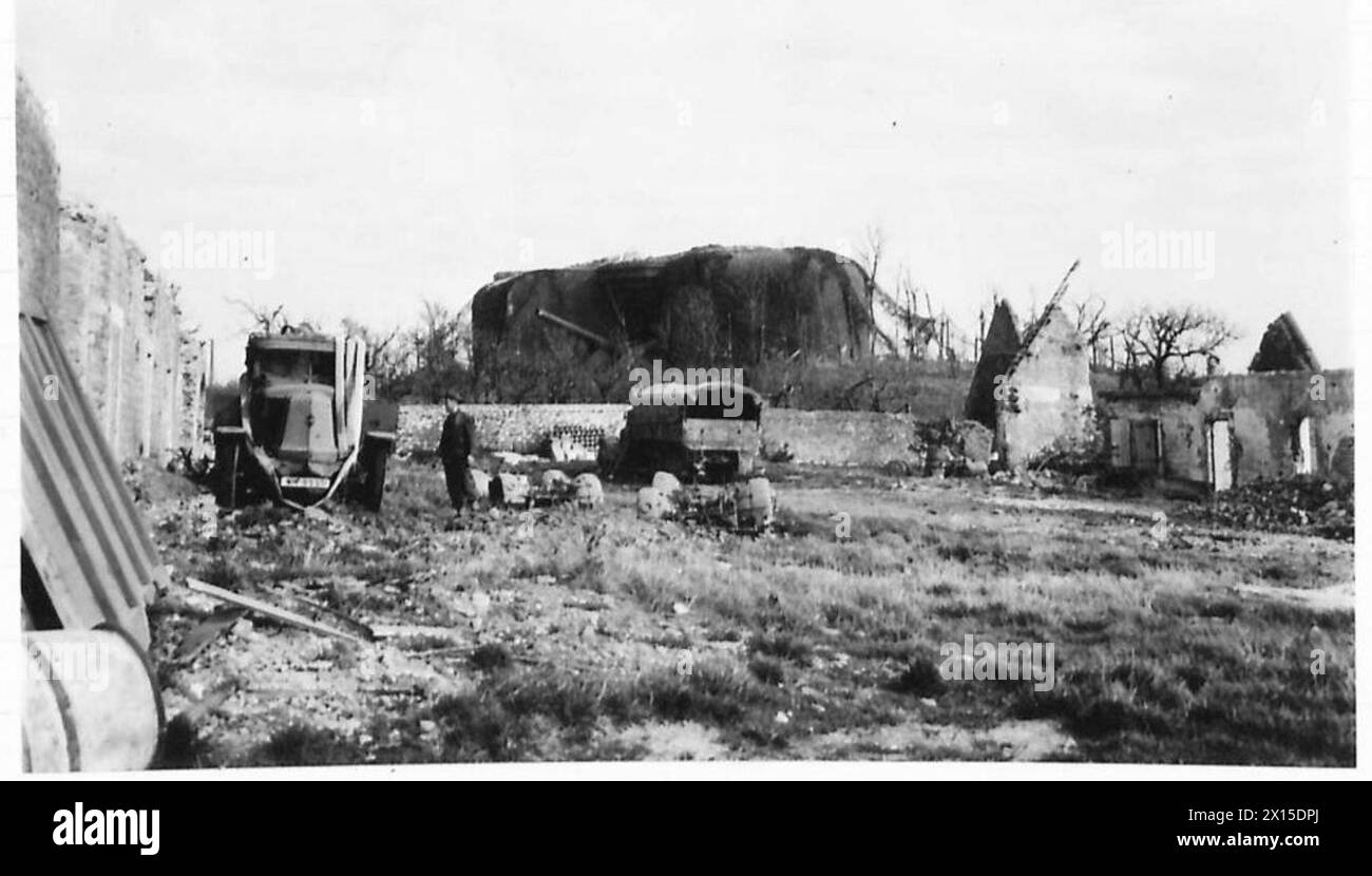 GERMAN CROSS-CHANNEL GUNS. - General view of one of the gun sites ...