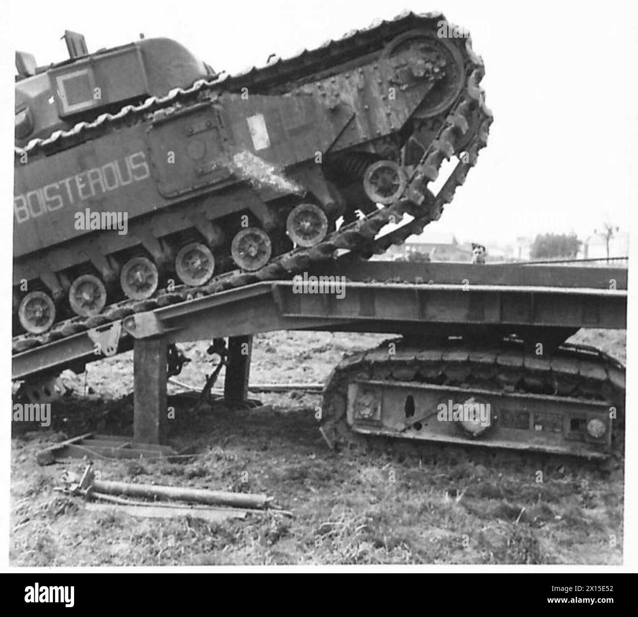 TANKS AND TRACKED TRANSPORTERS - Churchill tank being loaded on to a ...