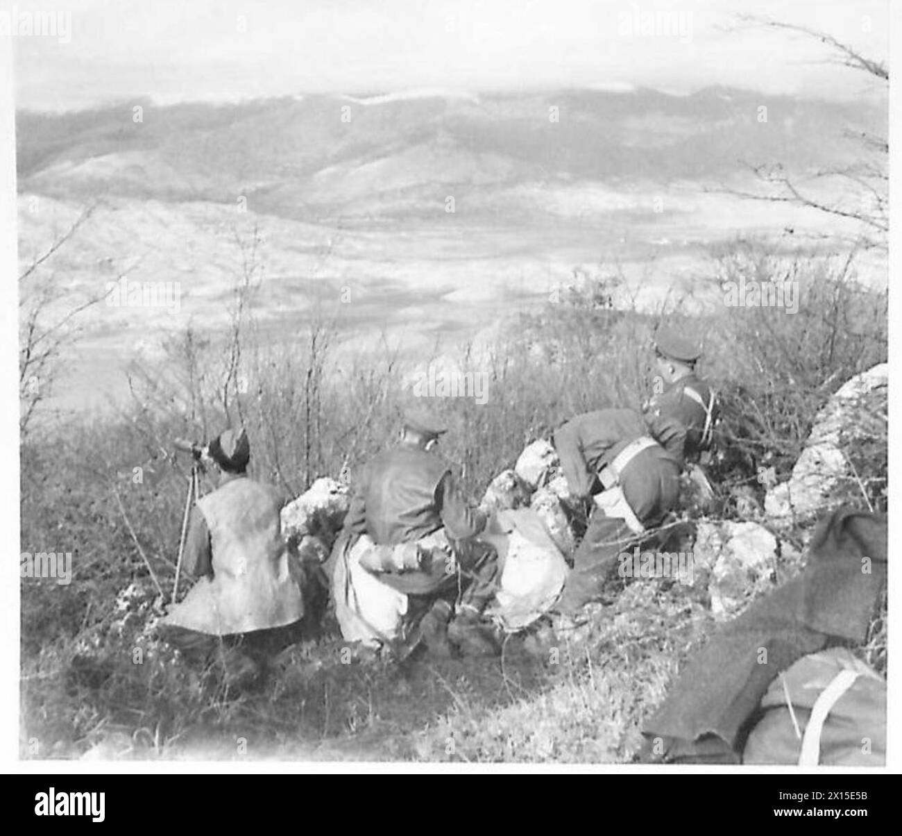 A forward observation post of the 92nd Field Regiment, Royal Artillery ...