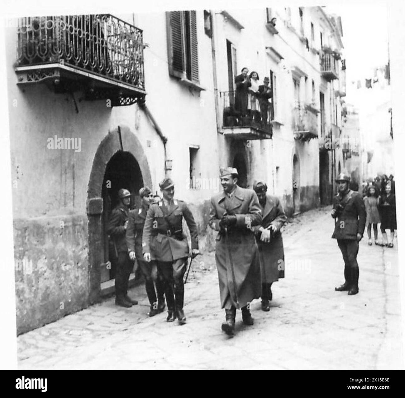 The Crown Prince of Italy, Prince Umberto, visits Italian Army officers ...