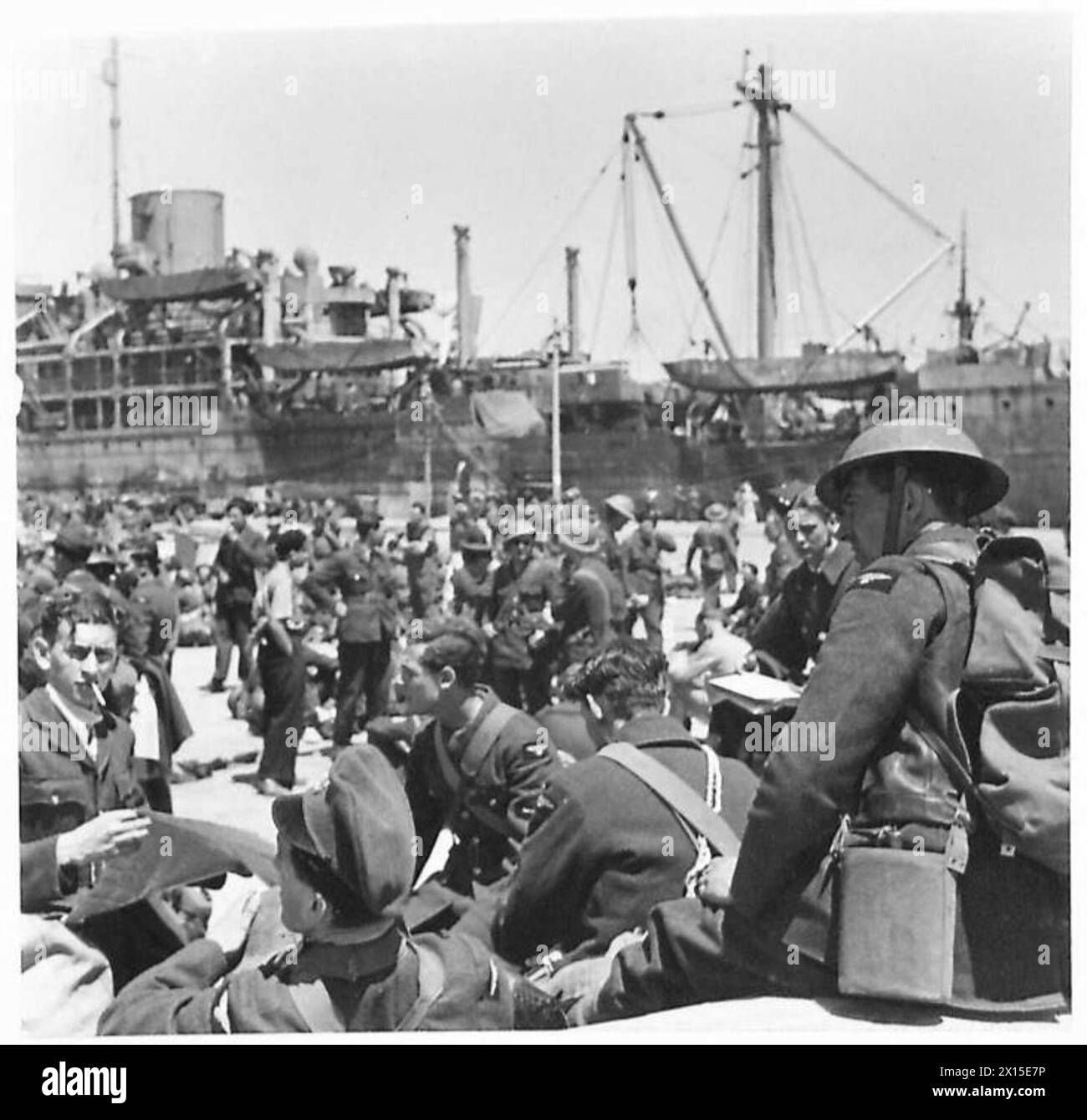 RAF and other servicemen gather on Alexandria quayside following ...